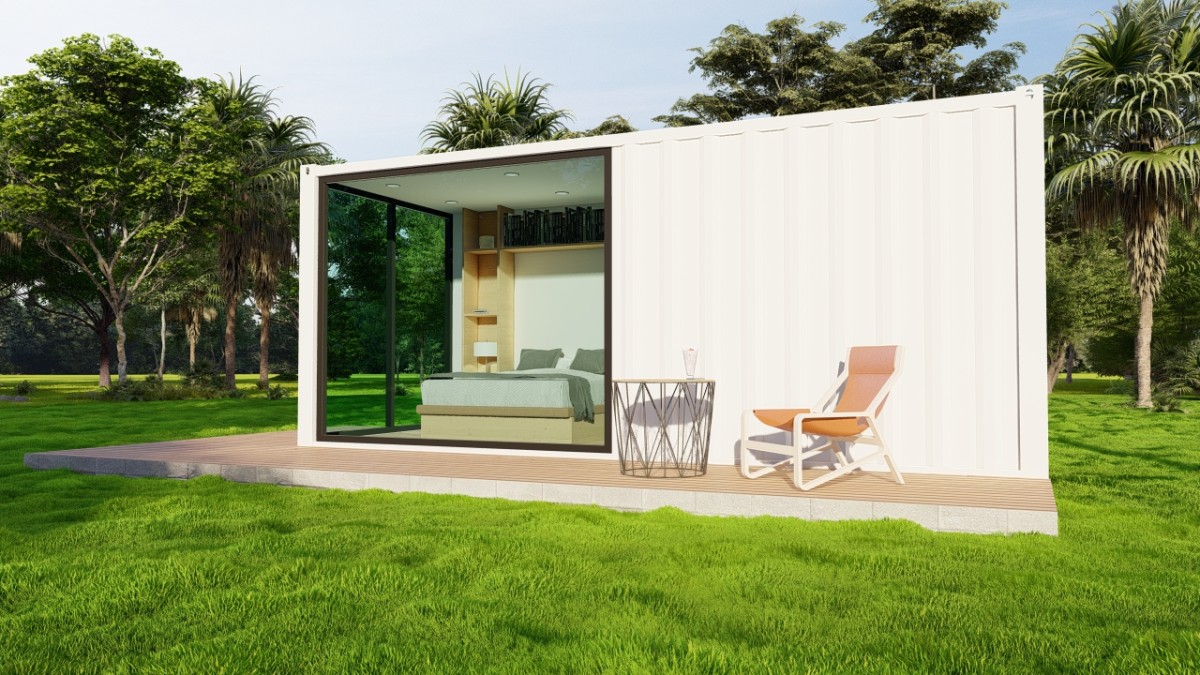 Casa feita de contentores totalmente equipada por 13.600 euros ...