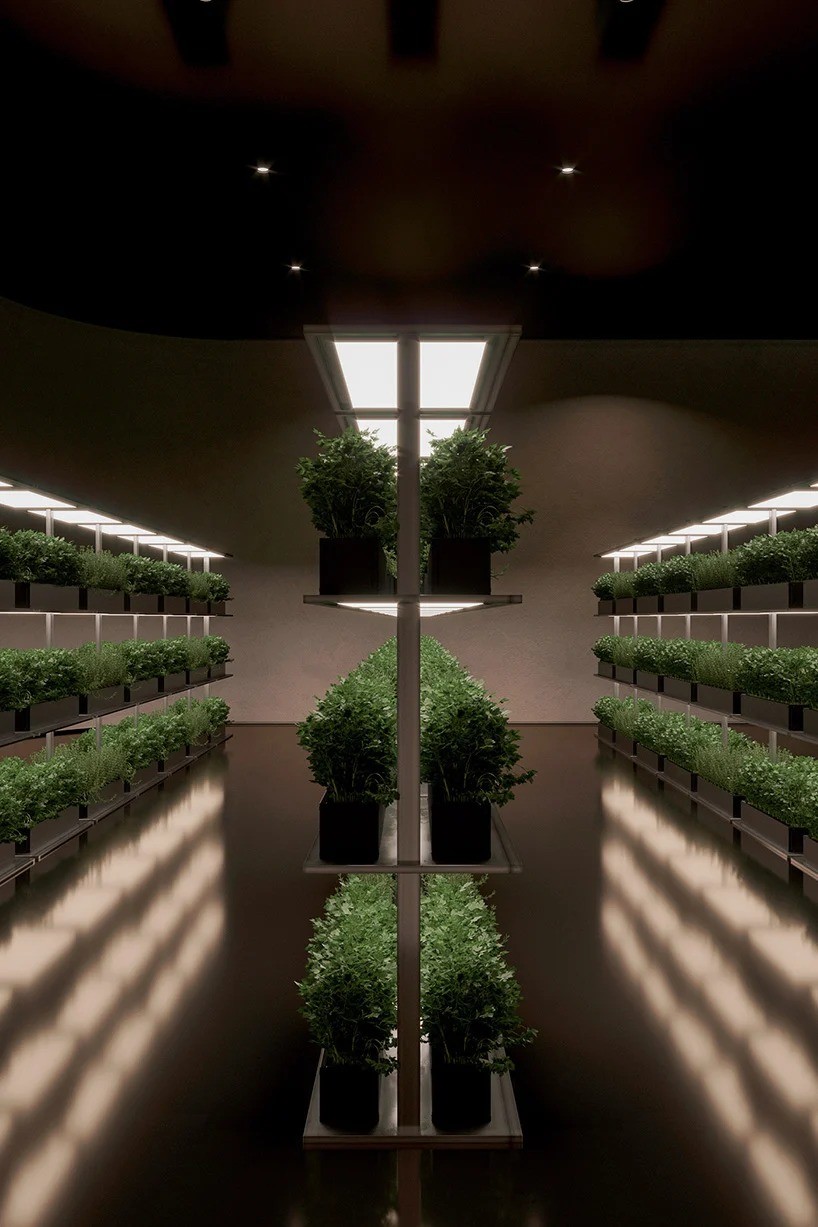 Uma casa bunker com um design moderno e minimalista no meio do campo ...