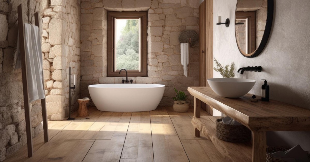 Decoração rústica em casas de banho pequenas — idealista/news