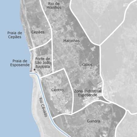 Mapa de Esposende - Marinhas - Gandra, Braga: casas à venda — idealista
