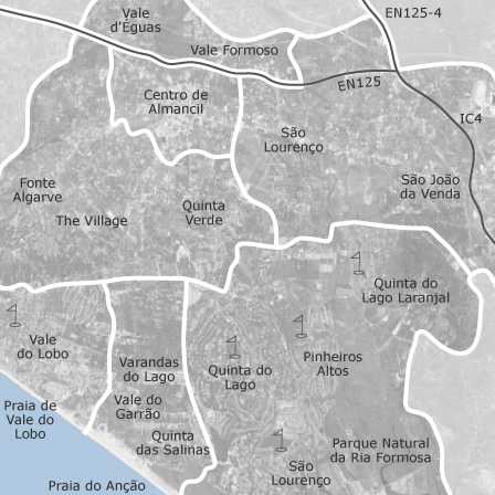 Mapa de Almancil, Faro: casas para arrendar — idealista