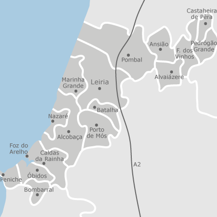 Map of Leiria district: homes for sale — idealista