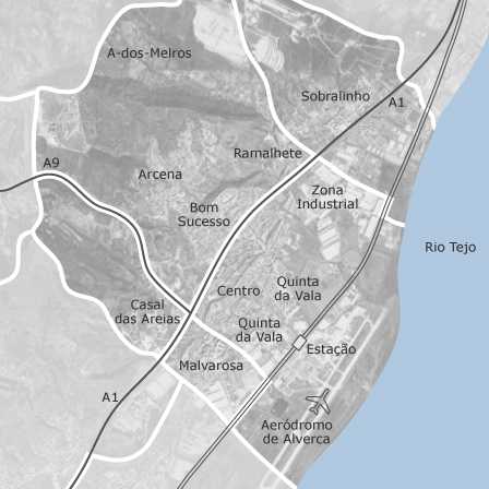Mapa de Alverca do Ribatejo e Sobralinho, Lisboa: casas para arrendar ...