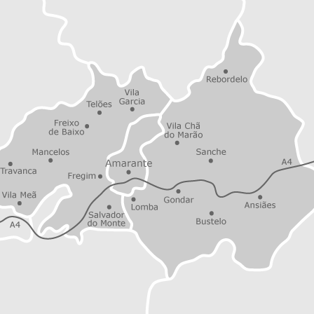 Mapa de Amarante, Porto: casas para arrendar — idealista